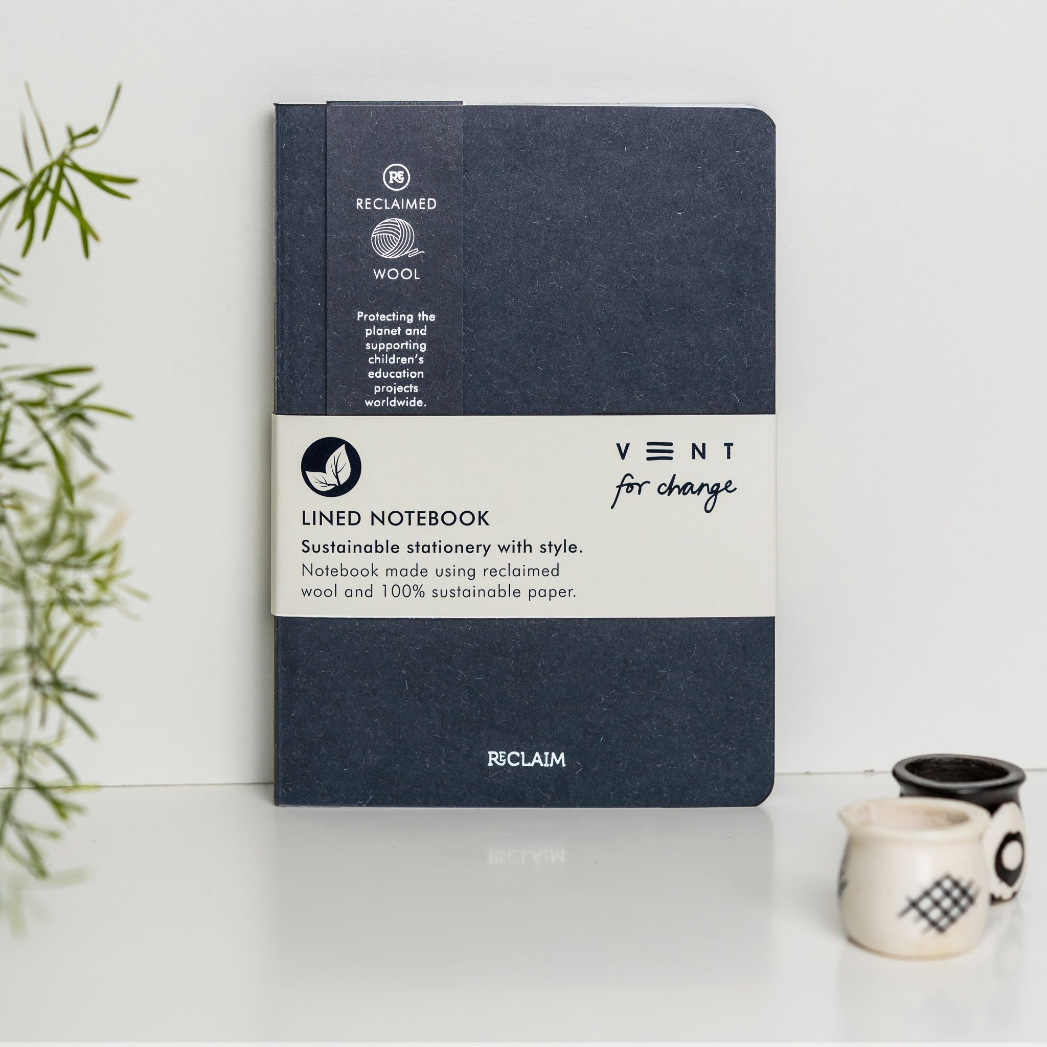 A5 Sustainable Notebook with Fabric Cover from Reclaimed Wool – Good Things
